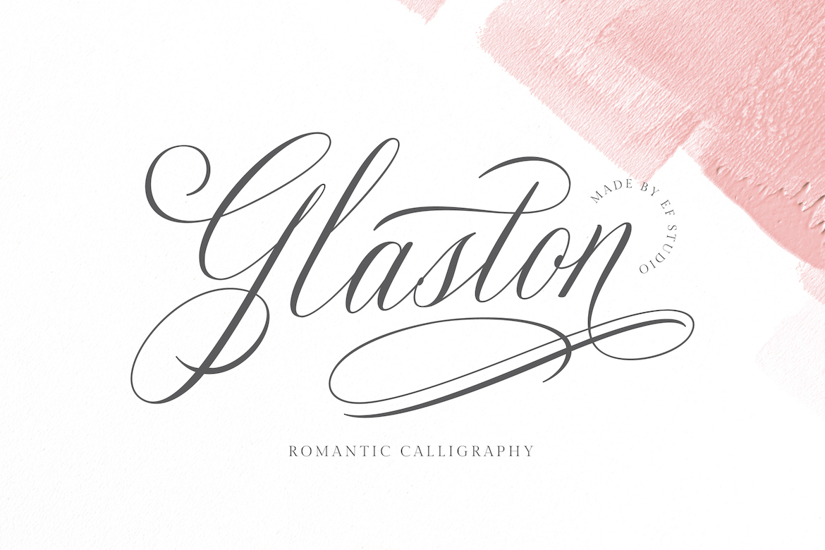 Glaston - Romantic Calligraphy Font | Ef Studio